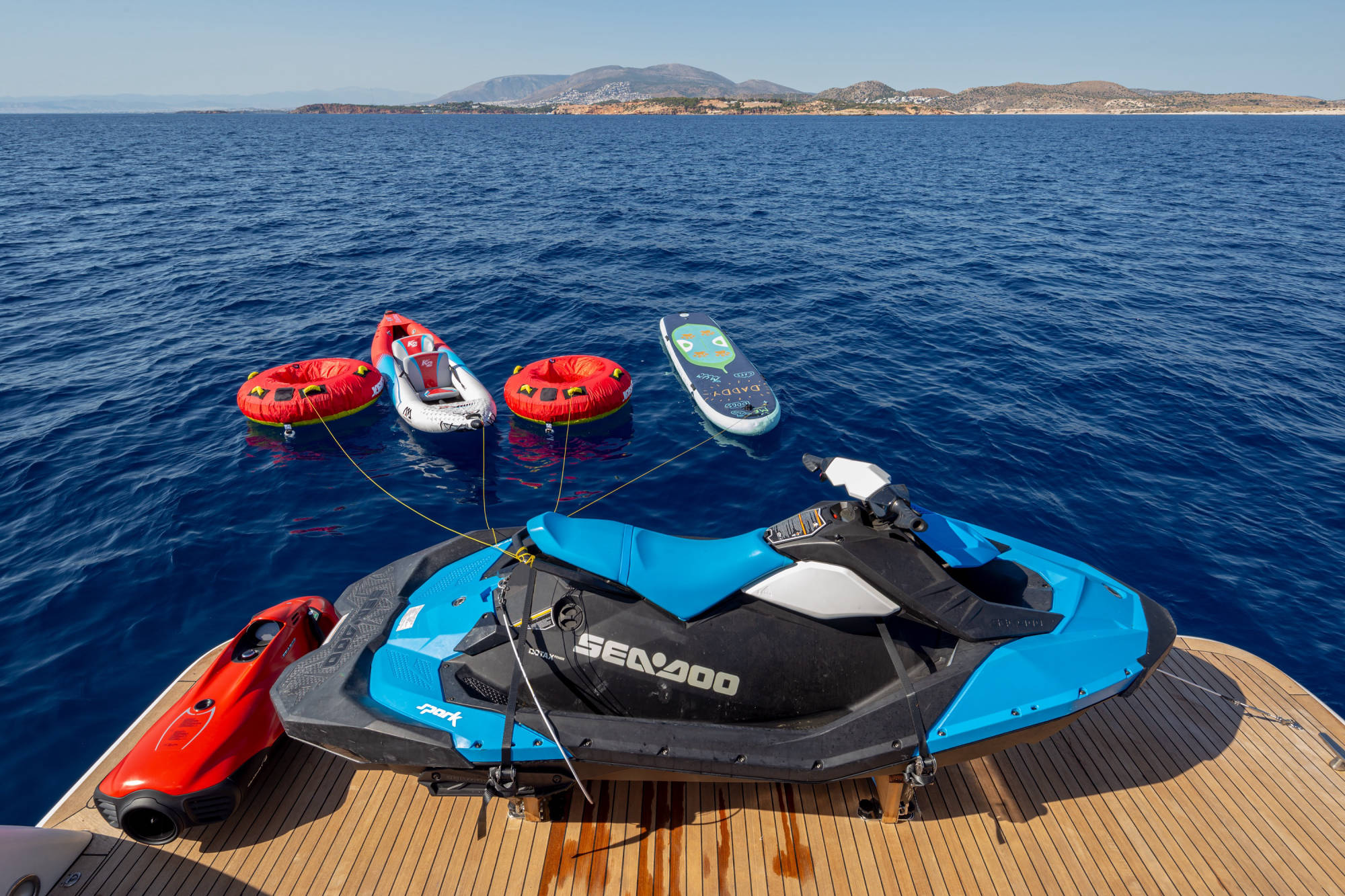 Swim Platform Image Gallery - Motor Yacht HANA - Gym Entrance from Swim ...